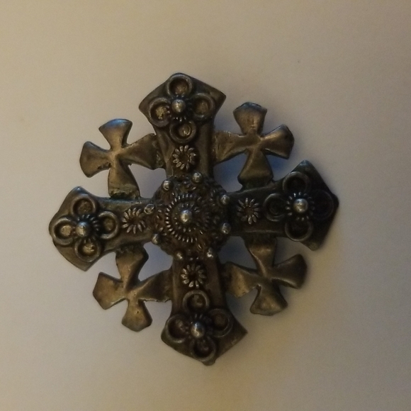 Vintage | Jewelry | Vintage Silver 95 Jerusalem Cross Pin Brooch | Poshmark